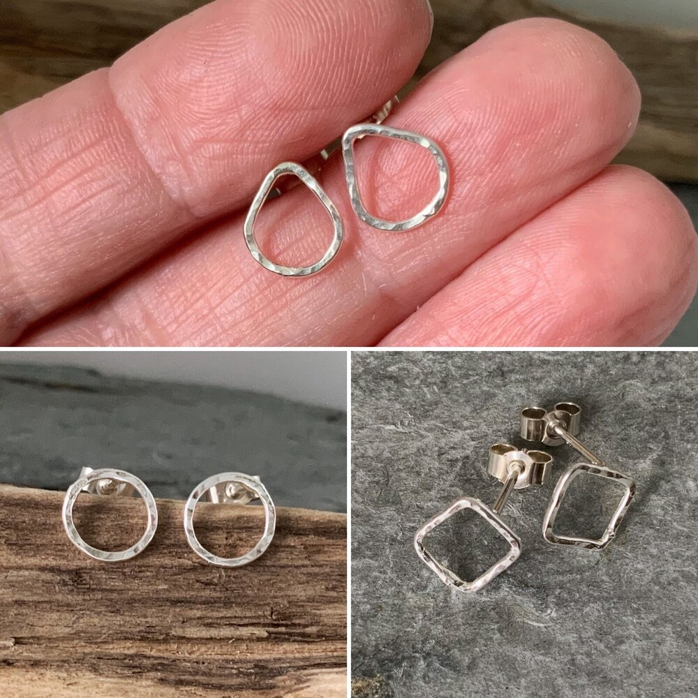 Small silver stud earrings | Shop | SilverRipples Jewellery - Handmade ...